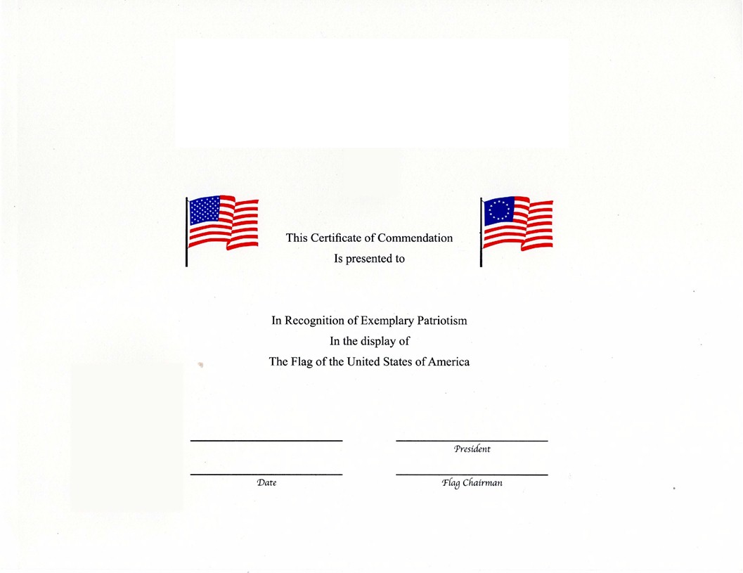 Flag Certificates | Fernando De Leyba Chapter
