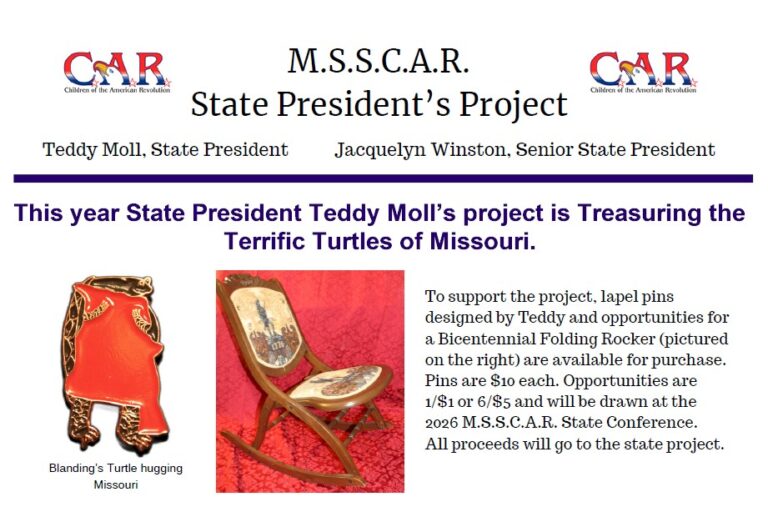 Missouri Society, SAR | Organized April 23, 1889